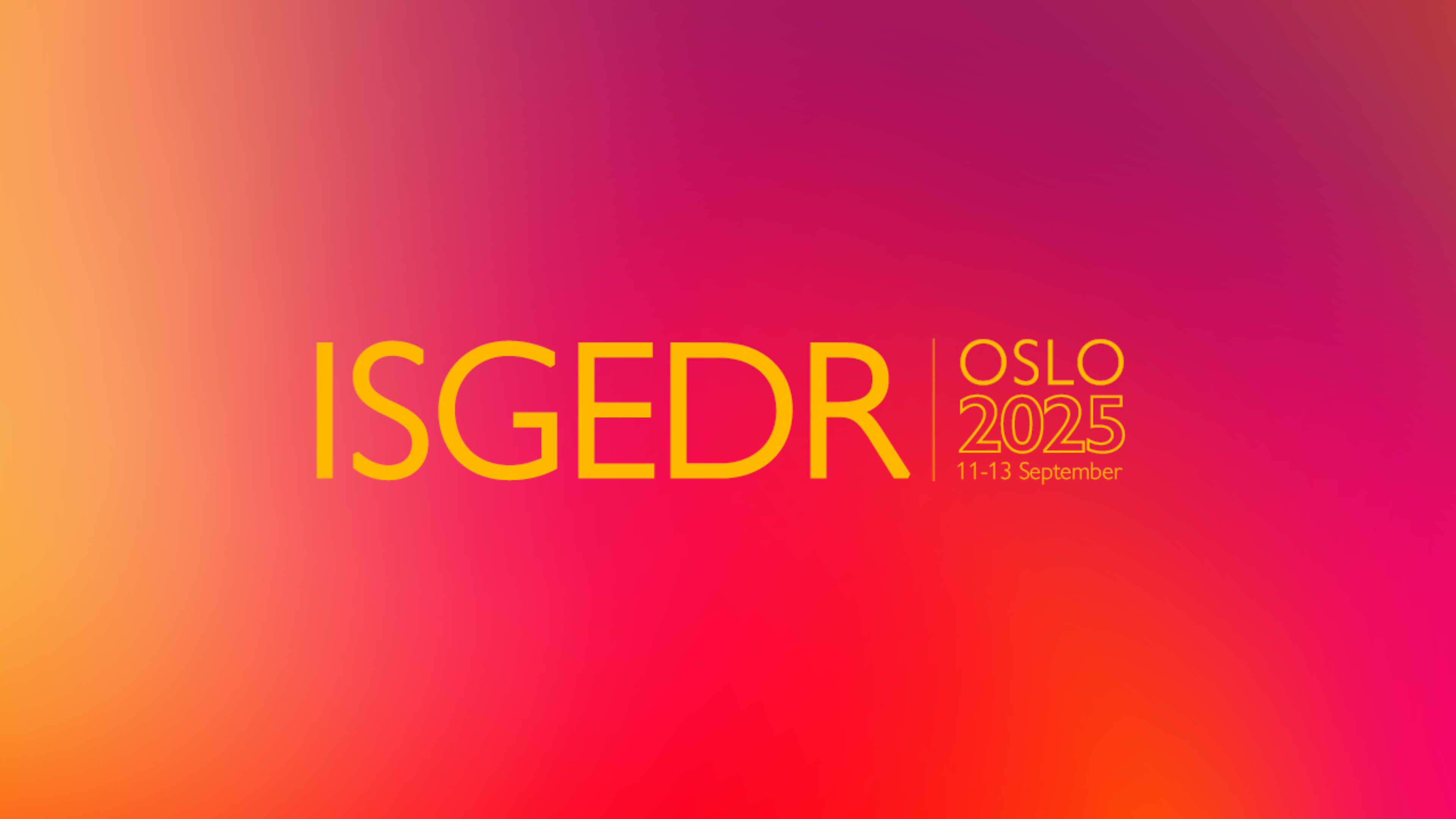 Oslo 2025 Red Banner 01 | ISGEDR website